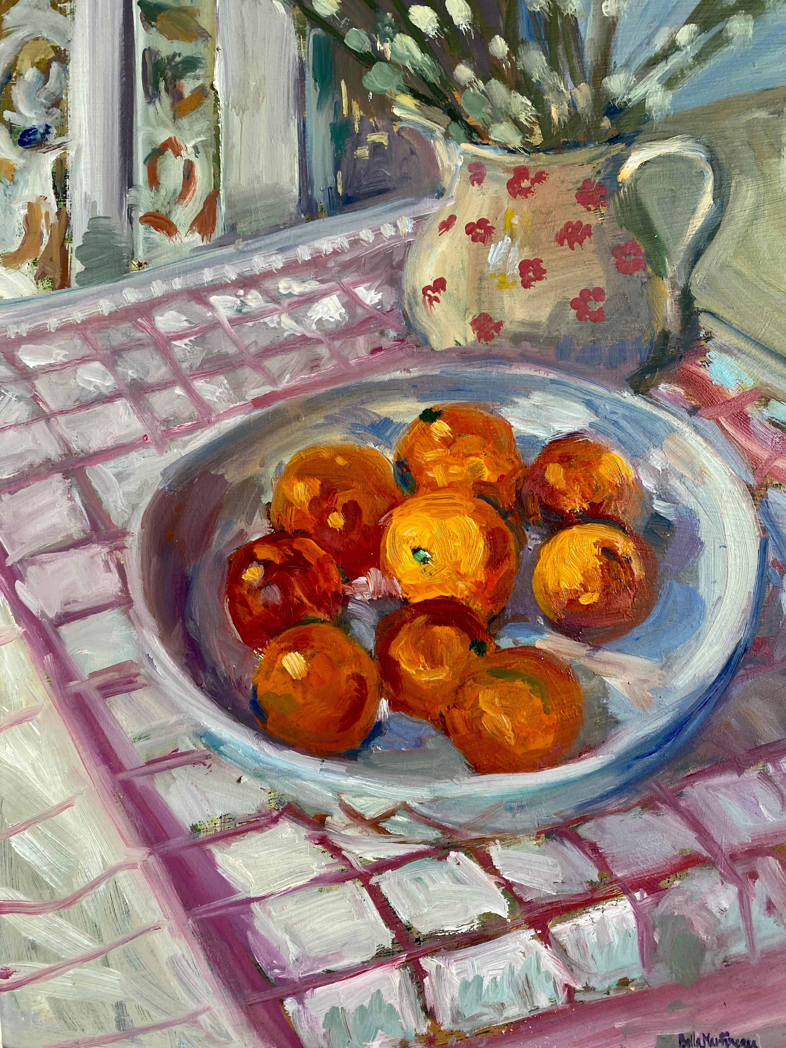 Red Oranges and Waxflower – Kate Preston Art