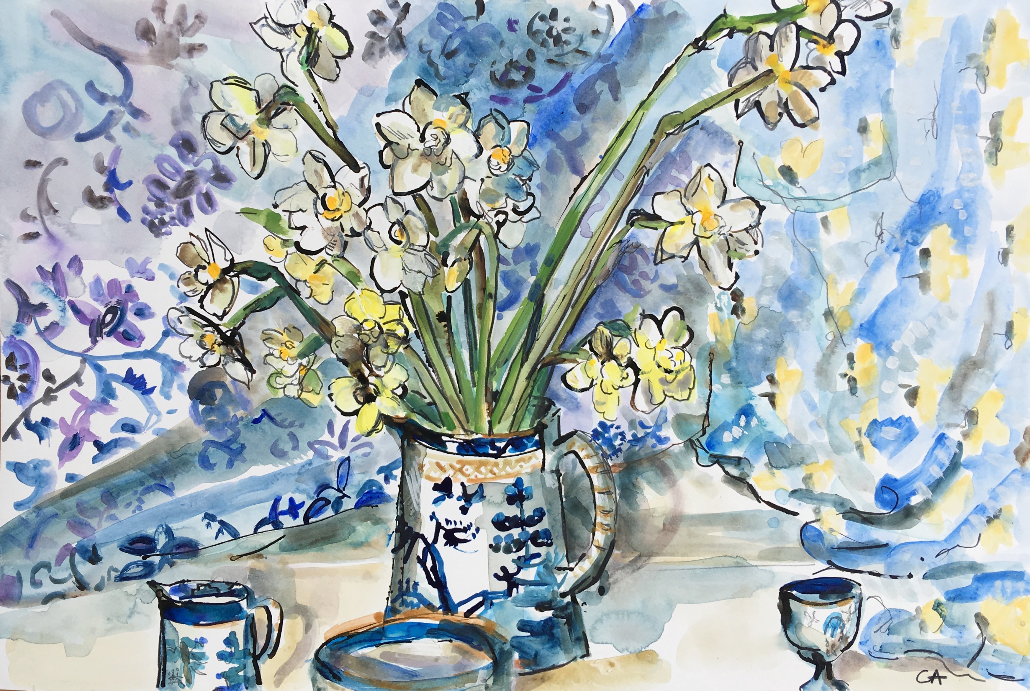 Blue & White Still Life – Kate Preston Art