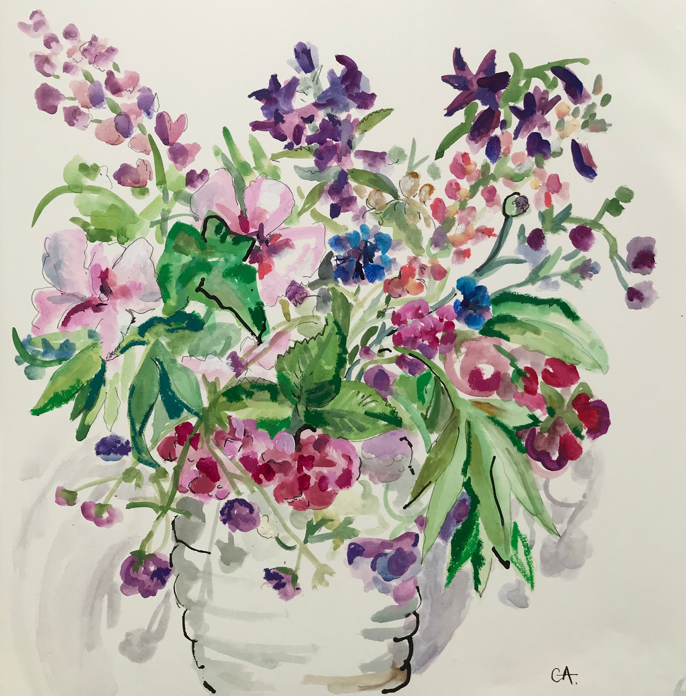 Pink Flowers – Kate Preston Art